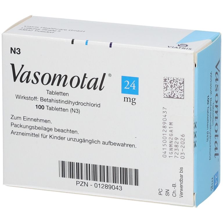 Vasomotal® 24 mg 100 St mit dem E-Rezept kaufen - Shop Apotheke