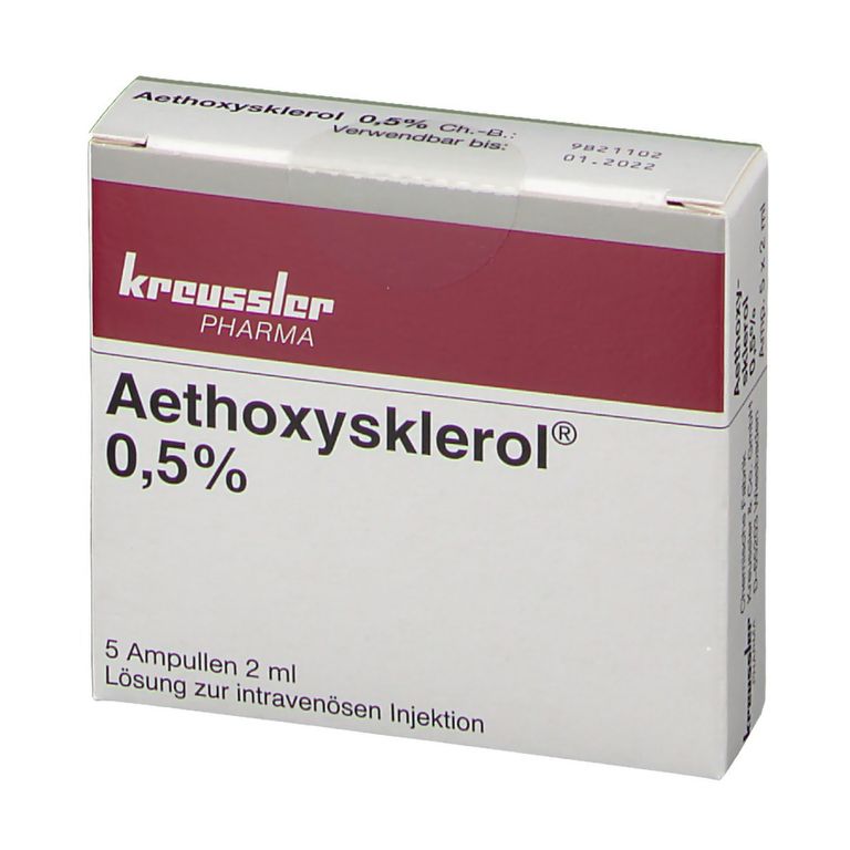 Aethoxysklerol® 0,5 % 5x2 ml mit dem E-Rezept kaufen - Shop Apotheke