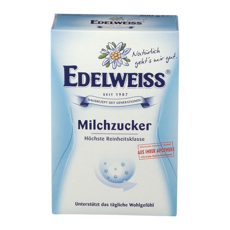 Edelweiss Milchzucker 500 g - Shop Apotheke