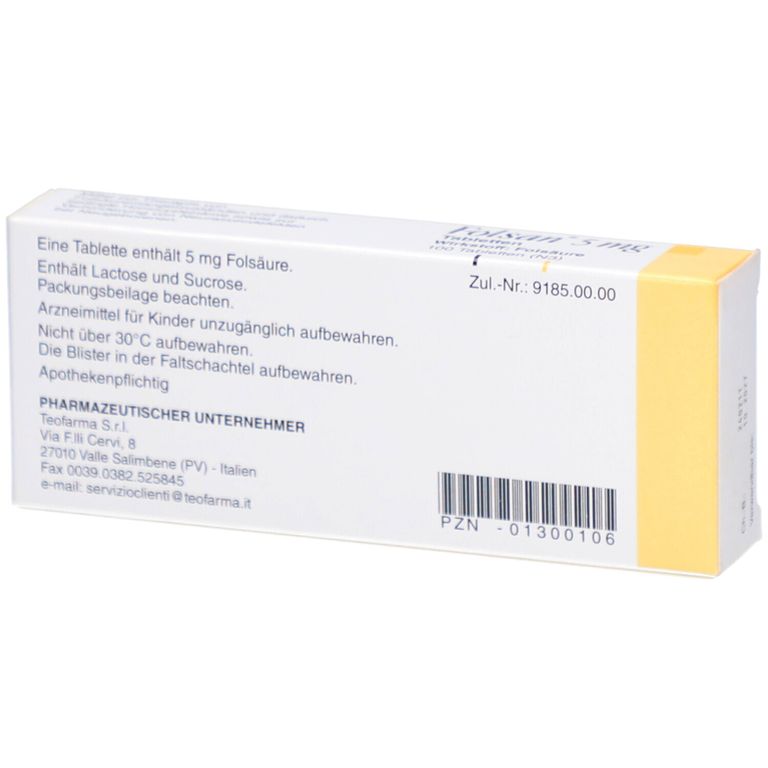 Folsan® 5 mg 100 St - Shop Apotheke