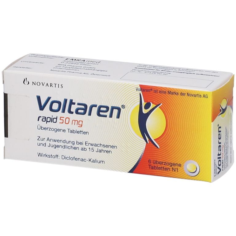 Voltaren® rapid 50 mg 6 St mit dem E-Rezept kaufen - Shop Apotheke