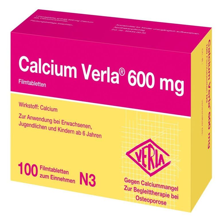 Calcium Verla® 600 mg Filmtabletten 100 St - Shop Apotheke