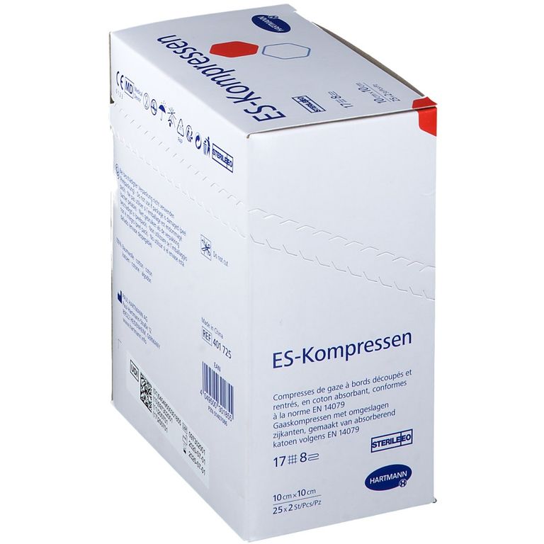 ES-Kompressen steril 8fach 10 x 10 cm 25x2 St - SHOP APOTHEKE