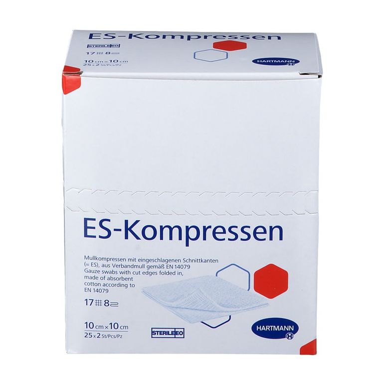 ES-Kompressen steril 8fach 10 x 10 cm 25x2 St - SHOP APOTHEKE