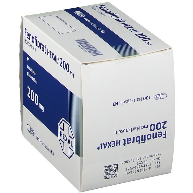 Fenofibrat HEXAL® 200 mg Hartkapseln 100 St mit dem E-Rezept kaufen ...