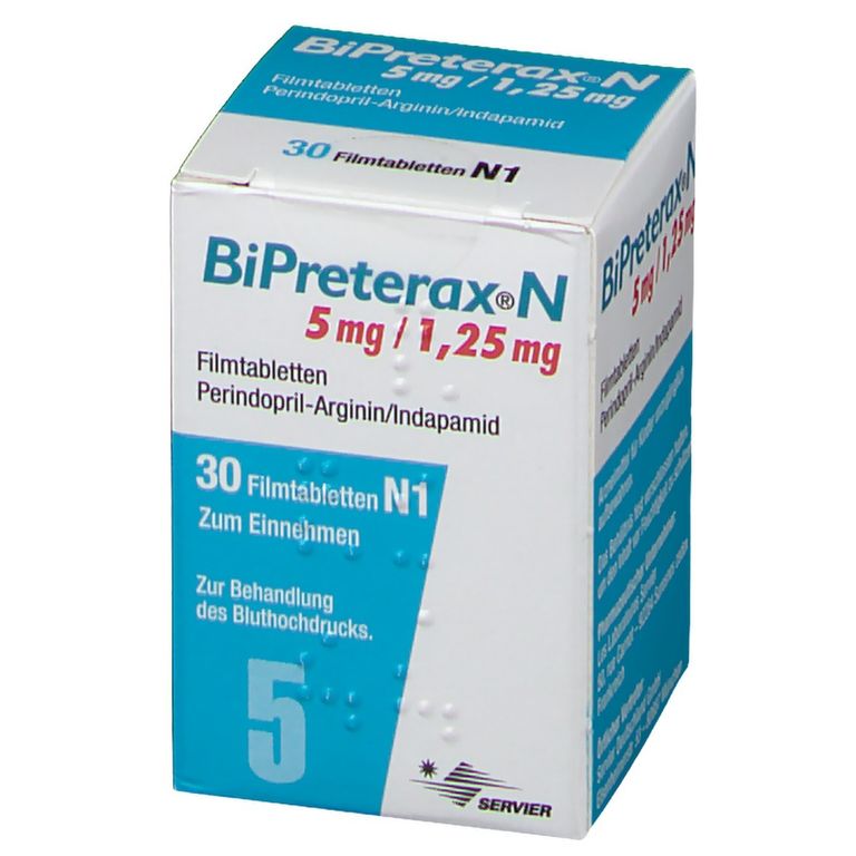 BiPreterax® N 5 mg/1,25 mg 30 St mit dem E-Rezept kaufen - Shop Apotheke