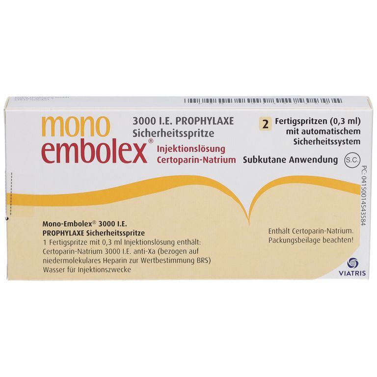 mono embolex® 3000 I.E. PROPHYLAXE 2 St mit dem E-Rezept kaufen - Shop ...