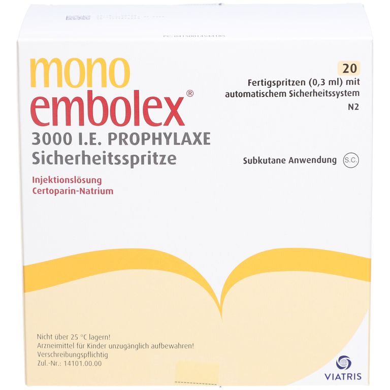 mono embolex® 3000 I.E. PROPHYLAXE 20 St mit dem E-Rezept kaufen - Shop ...