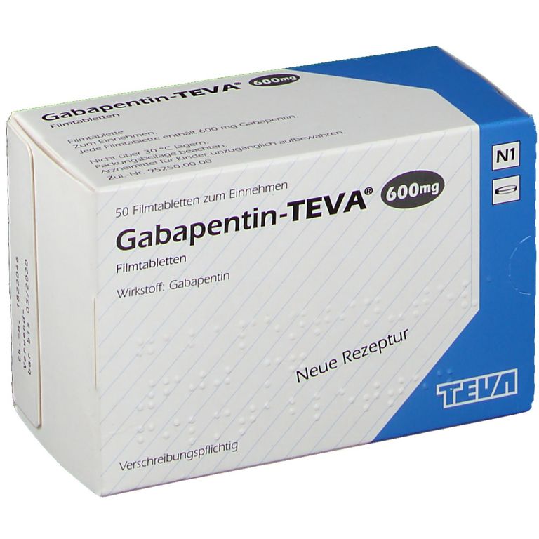 Gabapentin-TEVA® 600 mg 50 St mit dem E-Rezept kaufen - Shop Apotheke