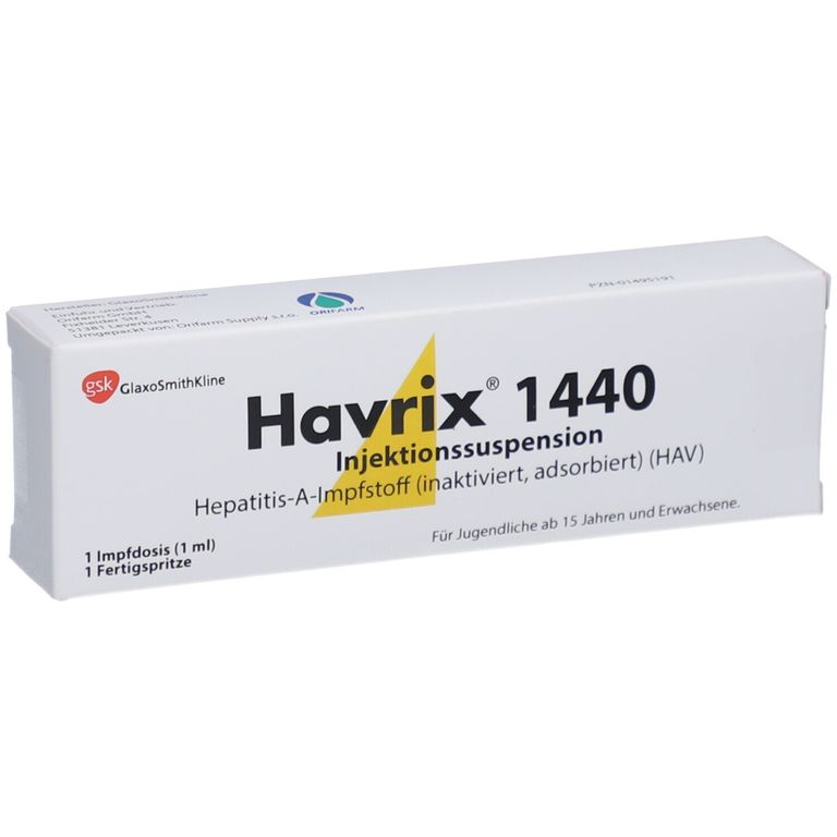 Havrix 1440 Impfdosis 1 St mit dem E-Rezept kaufen - Shop Apotheke