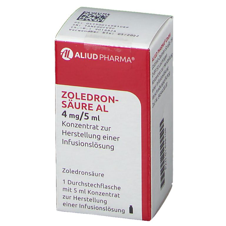 Zoledronsäure AL 4 mg/5 ml 1 St mit dem E-Rezept kaufen - Shop Apotheke