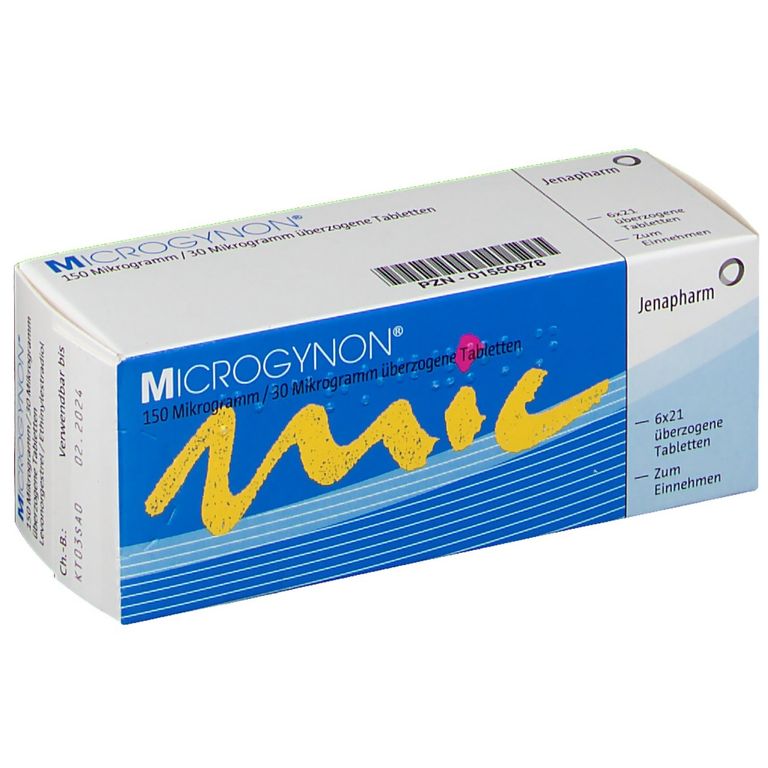 MICROGYNON® 150 µg/30 µg 6x21 St mit dem E-Rezept kaufen - Shop Apotheke