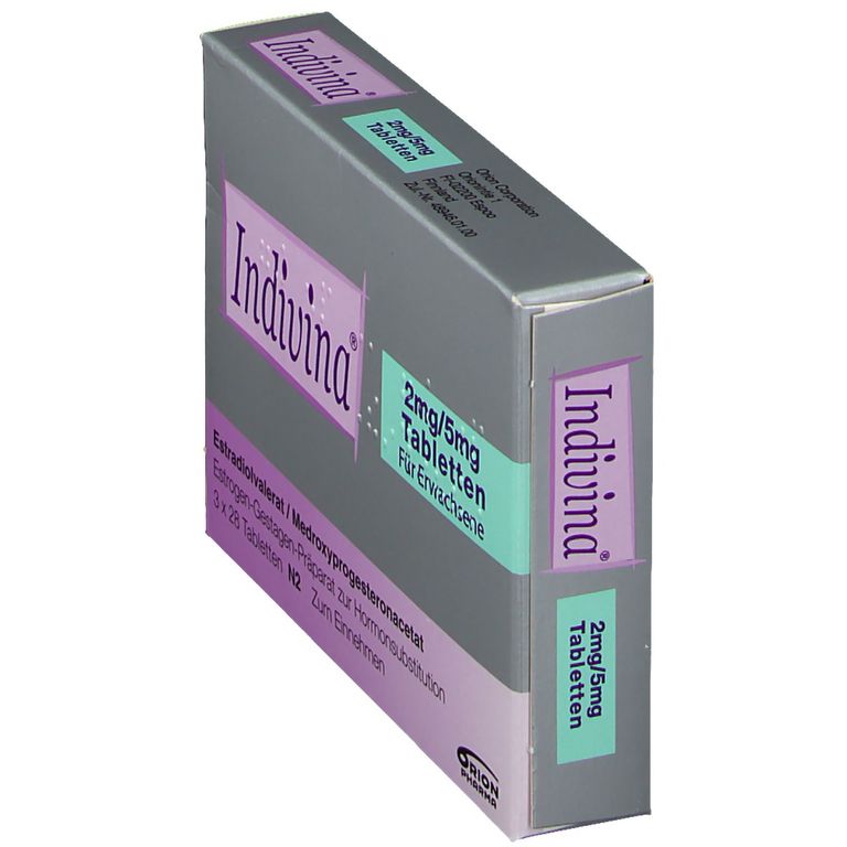 Indivina® 2 mg/5 mg. 3x28 St mit dem E-Rezept kaufen - Shop Apotheke