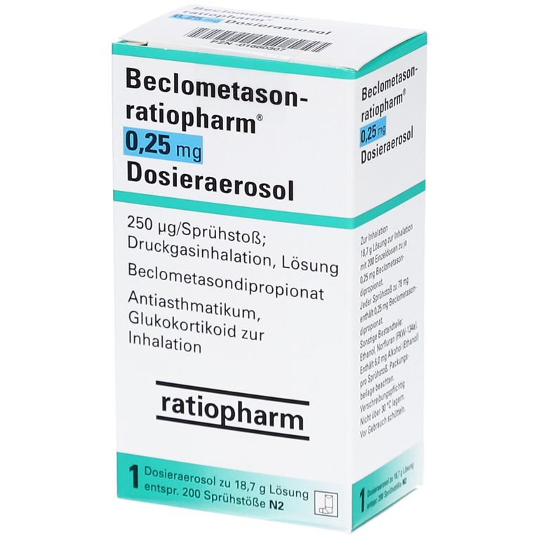 Beclometason-ratiopharm® 0,25 mg 1 St mit dem E-Rezept kaufen - Shop ...