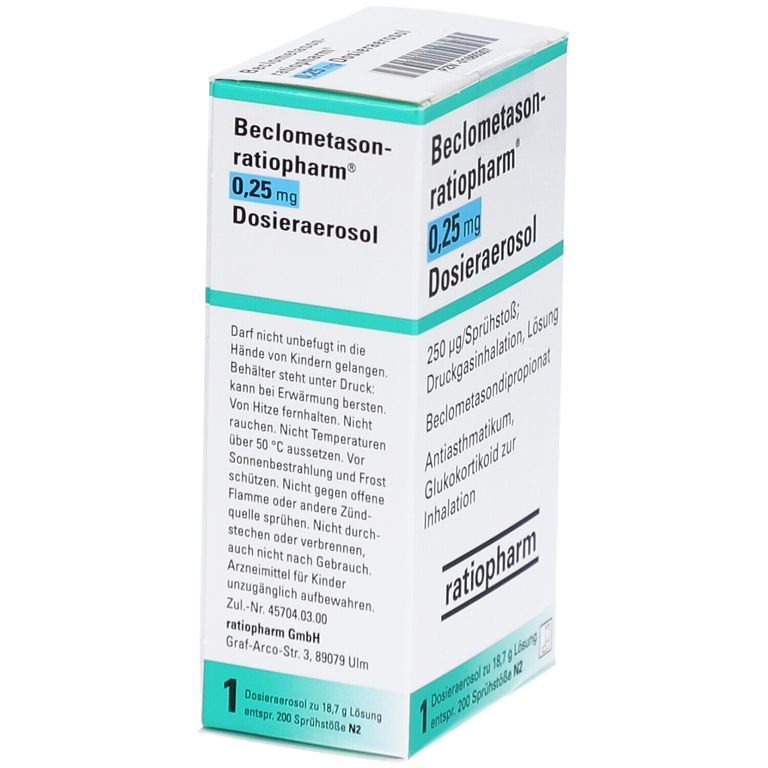 Beclometason-ratiopharm® 0,25 mg 1 St mit dem E-Rezept kaufen - Shop ...