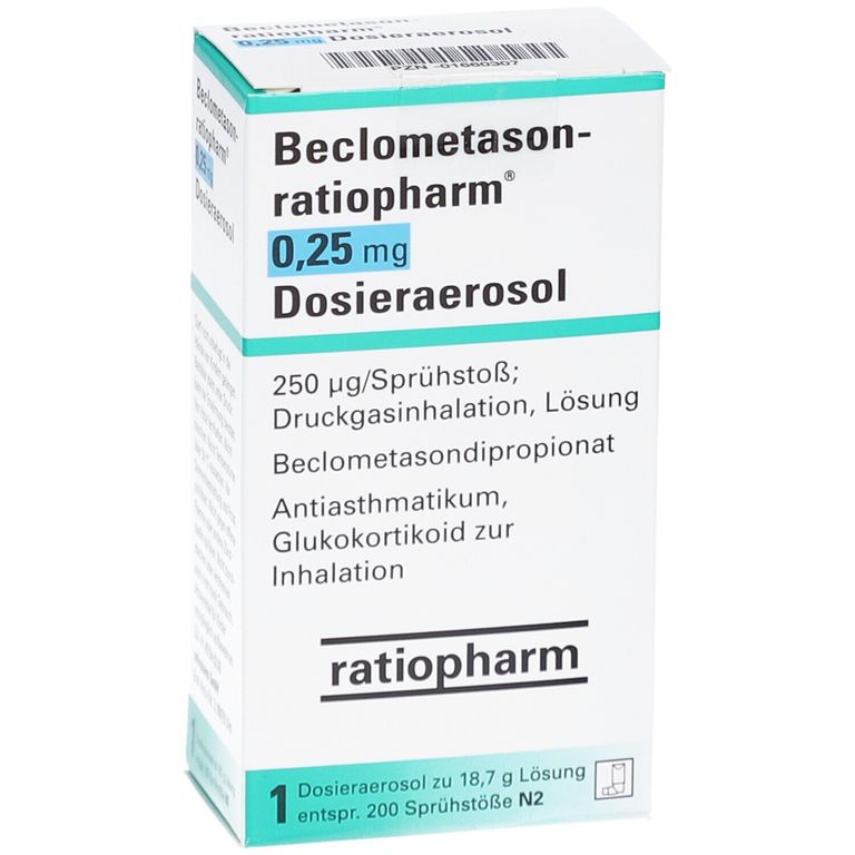 Beclometason-ratiopharm® 0,25 mg 1 St mit dem E-Rezept kaufen - Shop ...