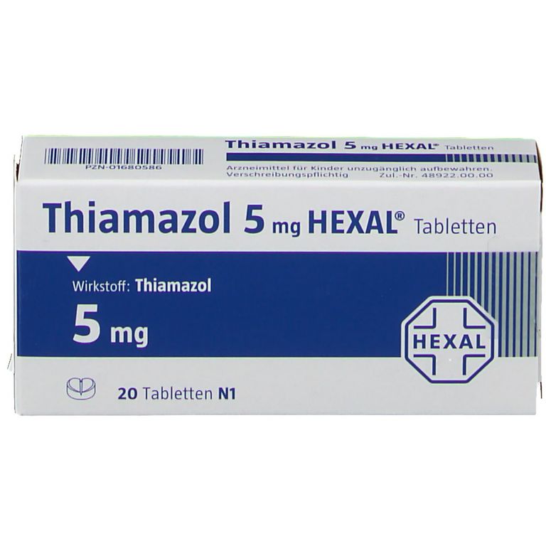 Thiamazol 5 mg HEXAL® 20 St mit dem E-Rezept kaufen - Shop Apotheke