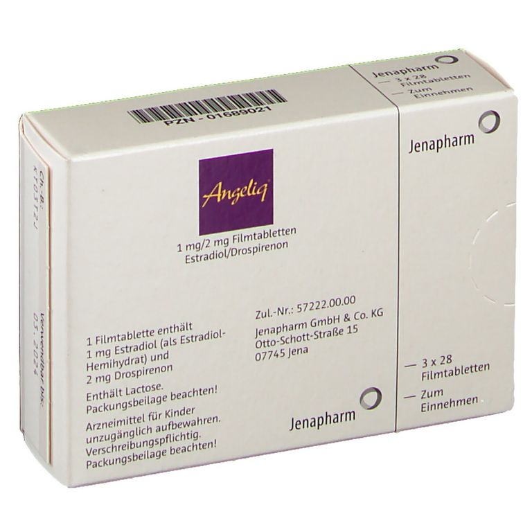 Angeliq® 1 mg/2 mg 3x28 St mit dem E-Rezept kaufen - Shop Apotheke