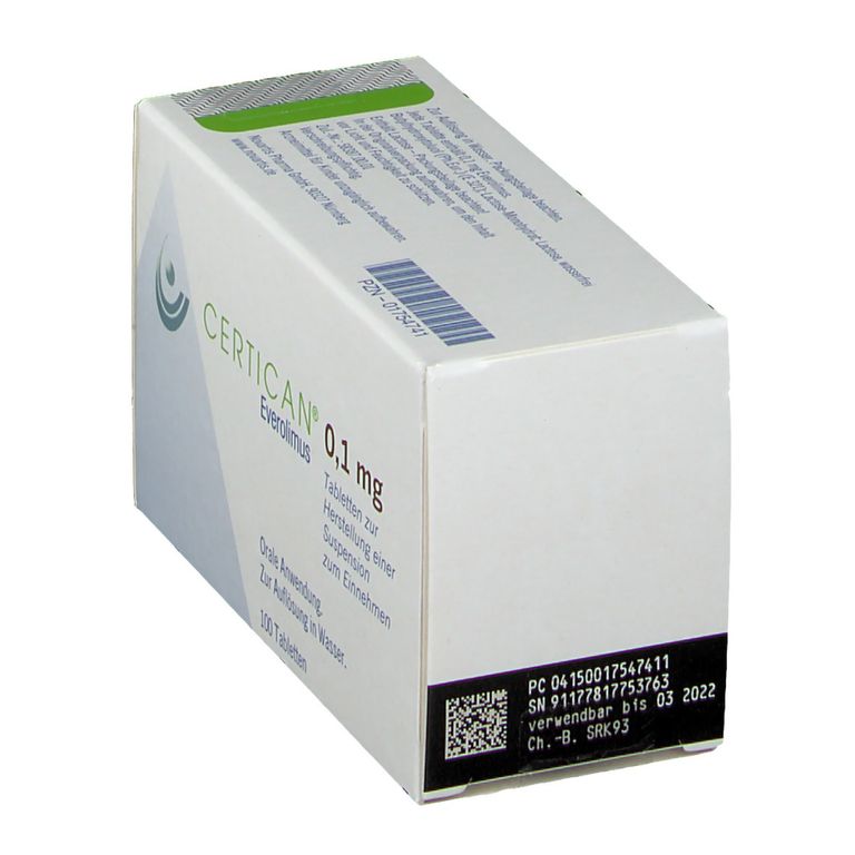 CERTICAN® 0,1 mg 100 St mit dem E-Rezept kaufen - Shop Apotheke