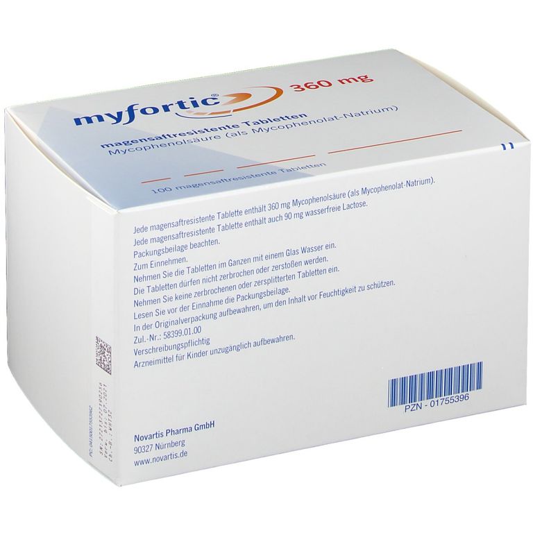 myfortic® 360 mg 100 St mit dem E-Rezept kaufen - Shop Apotheke
