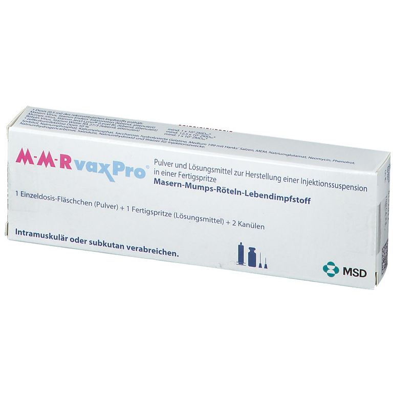 M-M-R vaxPRO® 0,5 ml mit dem E-Rezept kaufen - Shop Apotheke