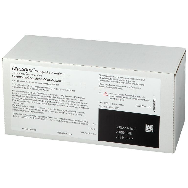 Duodopa® 7x100 ml mit dem E-Rezept kaufen - Shop Apotheke