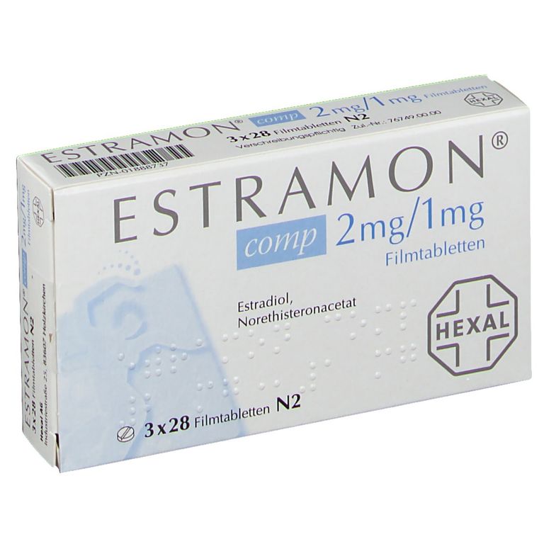ESTRAMON® comp 2 mg/1 mg 3x28 St mit dem E-Rezept kaufen - Shop Apotheke