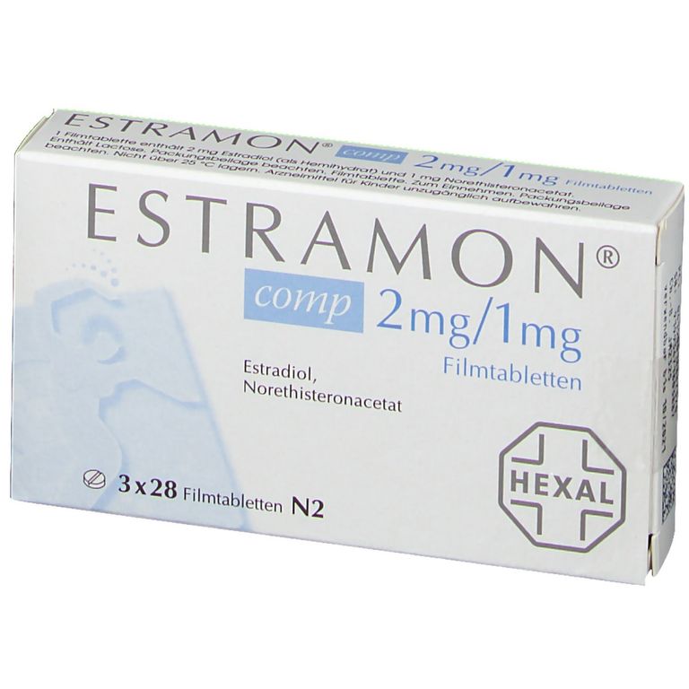 ESTRAMON® comp 2 mg/1 mg 3x28 St mit dem E-Rezept kaufen - Shop Apotheke