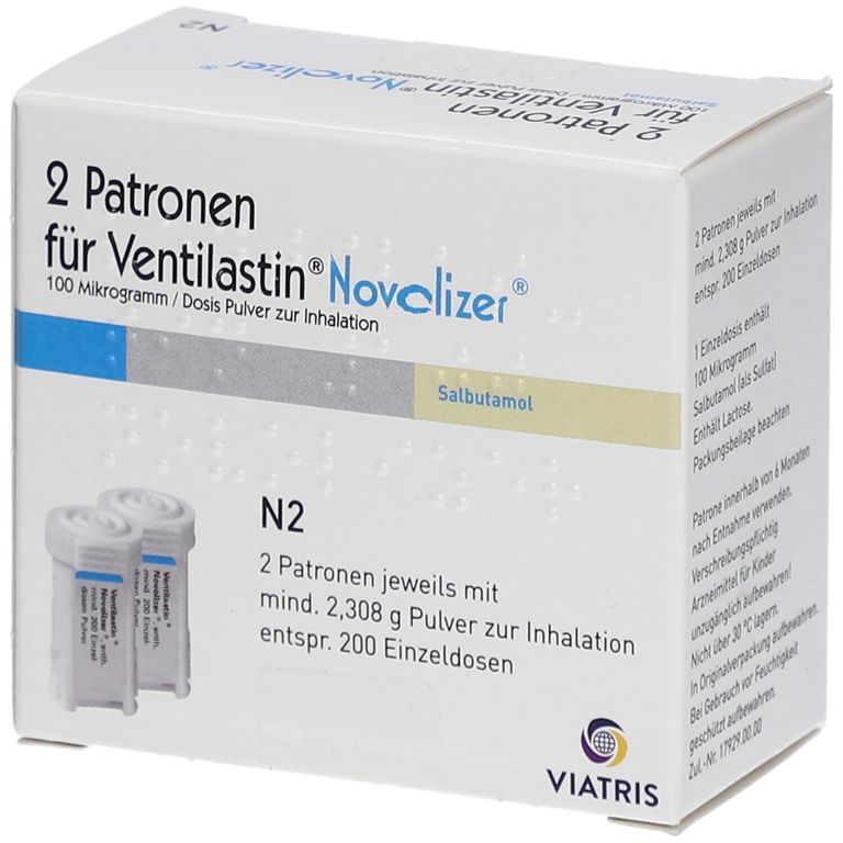 Ventilastin® Novolizer® 100 µg/Dosis 2x200 St mit dem E-Rezept kaufen ...