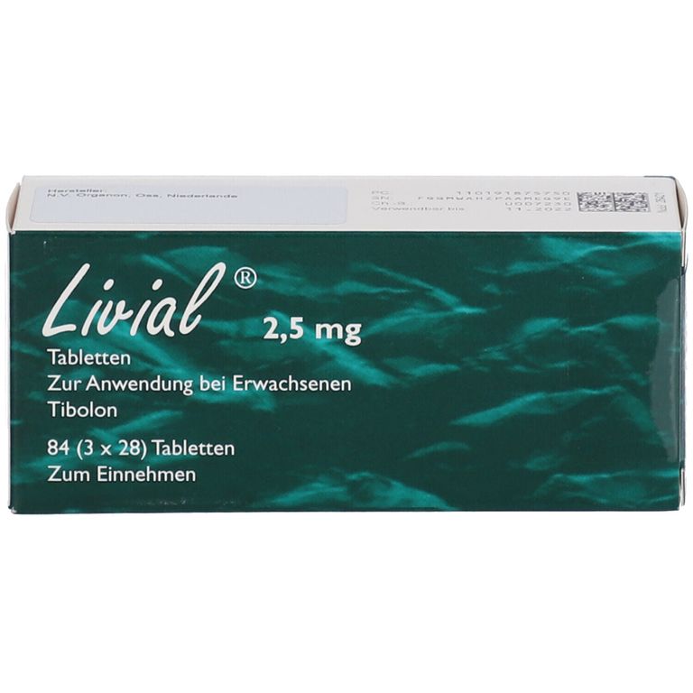 Livial® 2,5 mg 3x28 St mit dem E-Rezept kaufen - Shop Apotheke