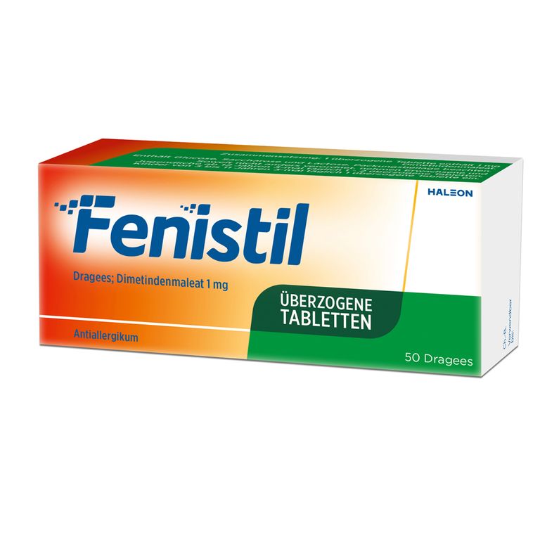 Fenistil Dragees, Dimetindenmaleat 1 mg/Tablette, Antiallergikum 50 St ...