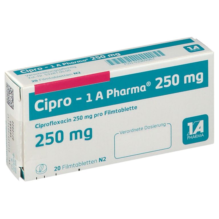 Cipro 1A Pharma® 250Mg 20 St mit dem E-Rezept kaufen - Shop Apotheke