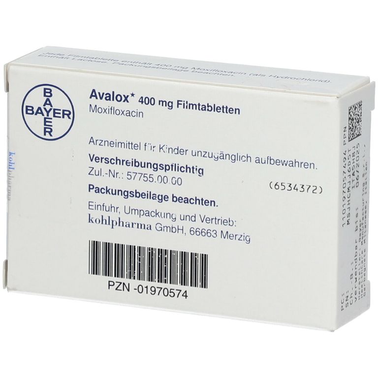 Avalox 400 mg 7 St mit dem E-Rezept kaufen - Shop Apotheke