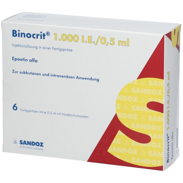 Binocrit® 1000 I.E./0,5ml 6x0,5 ml mit dem E-Rezept kaufen - Shop Apotheke