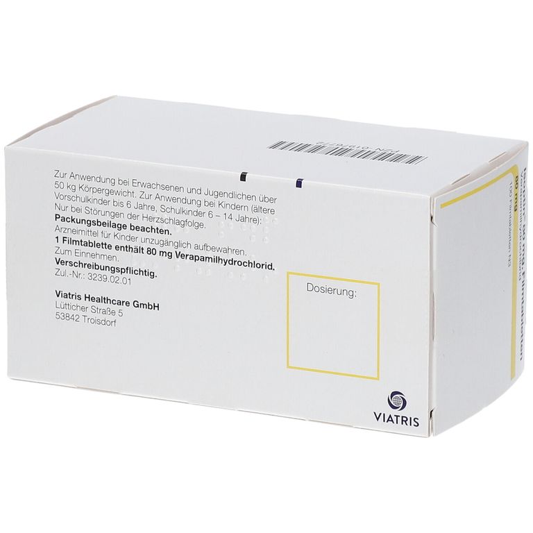 Isoptin® 80 mg 100 St mit dem E-Rezept kaufen - Shop Apotheke