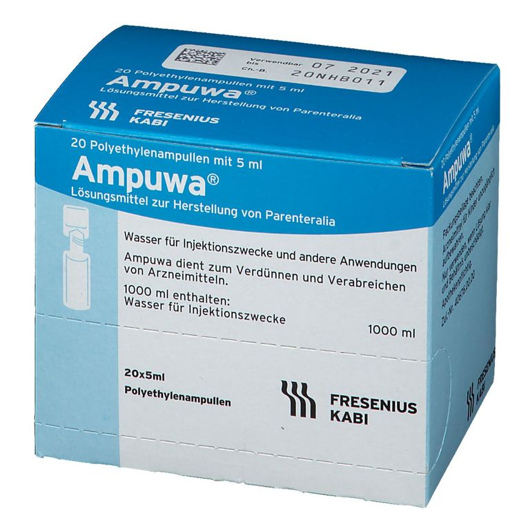 Ampuwa® Wasser für Injektionszwecke 20x5 ml - Shop Apotheke