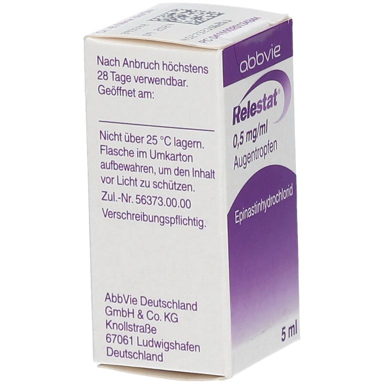 Relestat® 0.5Mg/Ml Augen 5 ml mit dem E-Rezept kaufen - Shop Apotheke