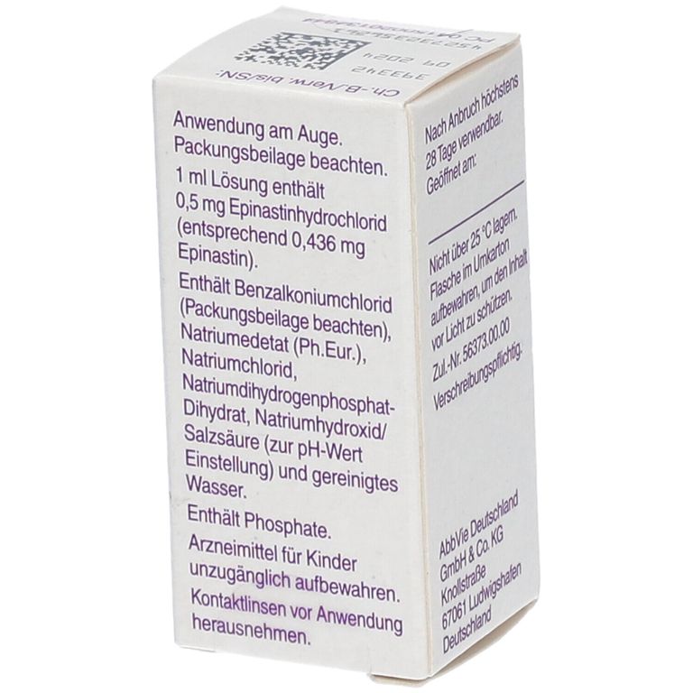 Relestat® 0.5Mg/Ml Augen 5 ml mit dem E-Rezept kaufen - Shop Apotheke