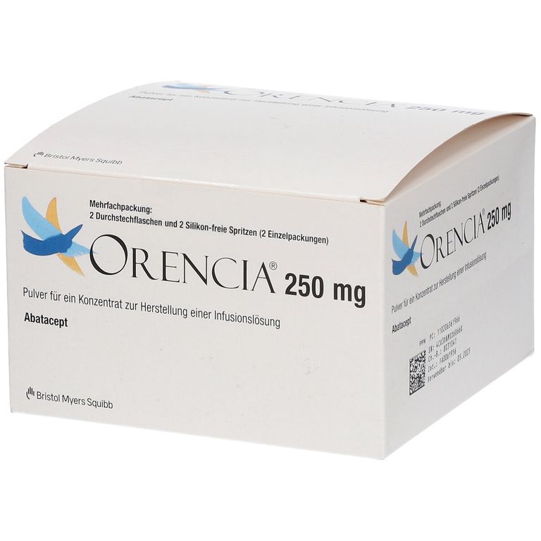 ORENCIA 250 mg Plv.f.e.Konz.z.Herst.e.Inf.-Lsg. 2x250 mg mit dem E ...