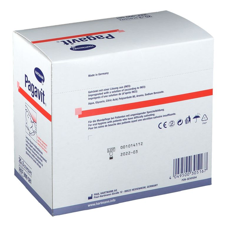 Pagavit® Lemon Glycerin Wattestäbchen 25x3 St - Shop Apotheke