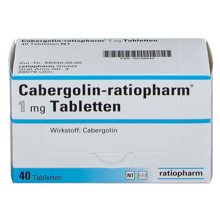 Cabergolin-ratiopharm® 1 mg 40 St mit dem E-Rezept kaufen - Shop Apotheke