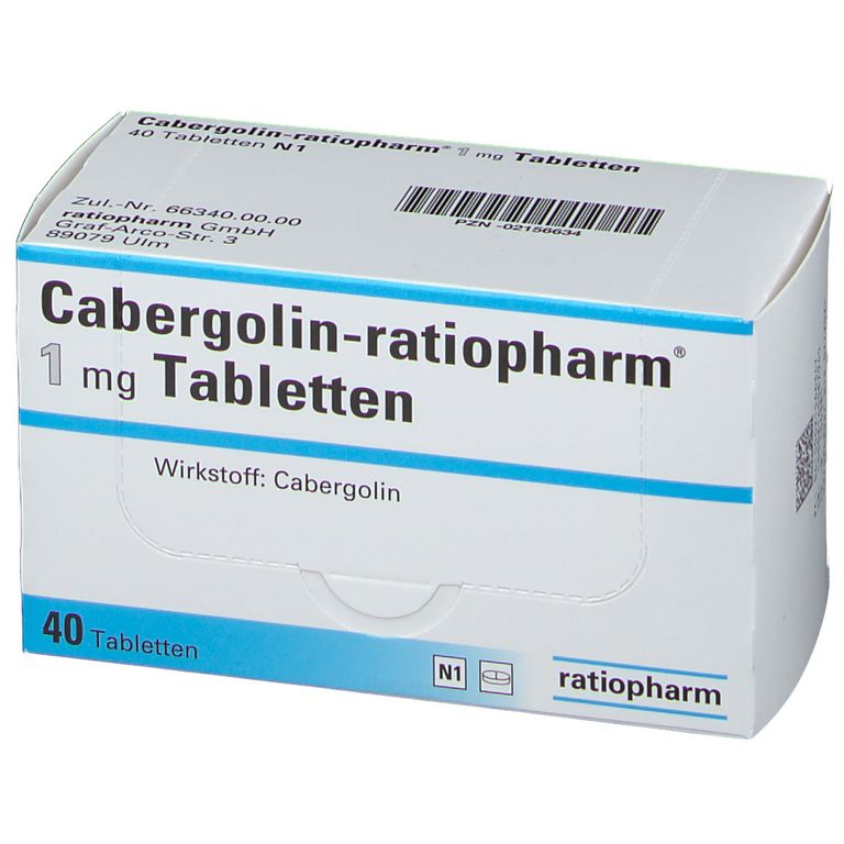 Cabergolin-ratiopharm® 1 mg 40 St mit dem E-Rezept kaufen - Shop Apotheke