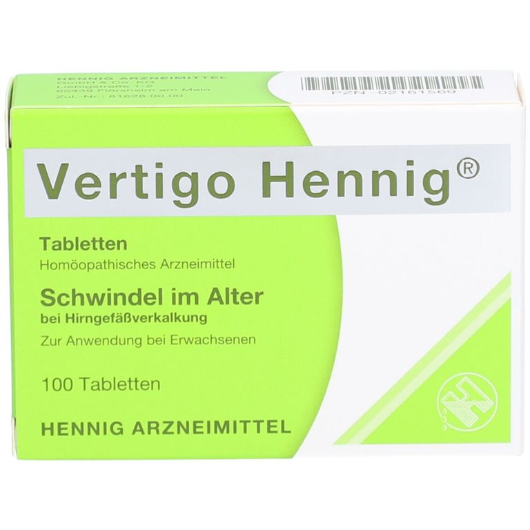 Vertigo Hennig® Tabletten 100 St - Shop Apotheke