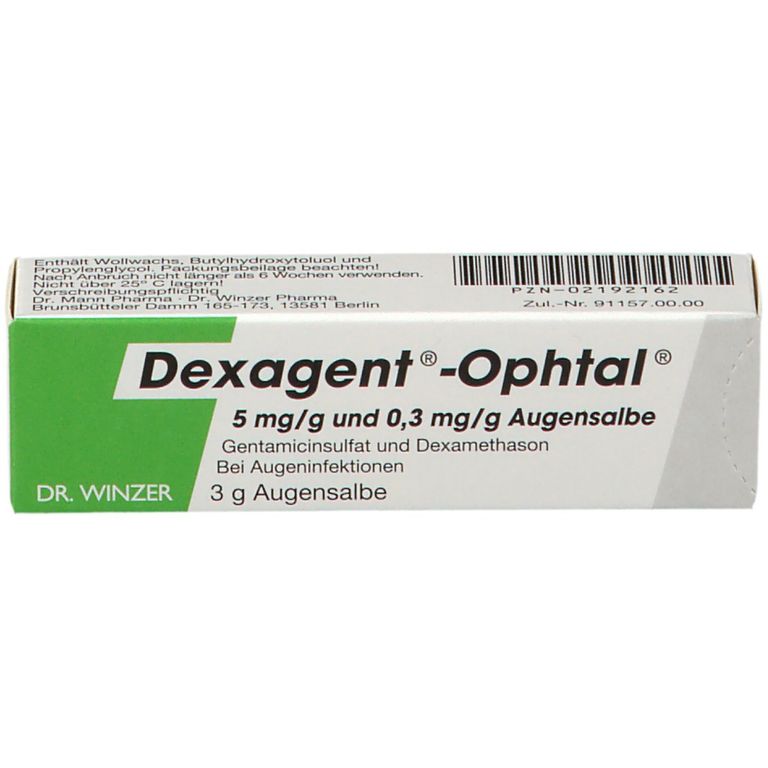 Dexagent®-Ophtal® 5 mg/g und 0,3 mg/g 3 g mit dem E-Rezept kaufen ...