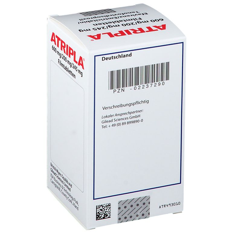 ATRIPLA® 600 mg/200 mg/245 mg 30 St mit dem E-Rezept kaufen - Shop Apotheke
