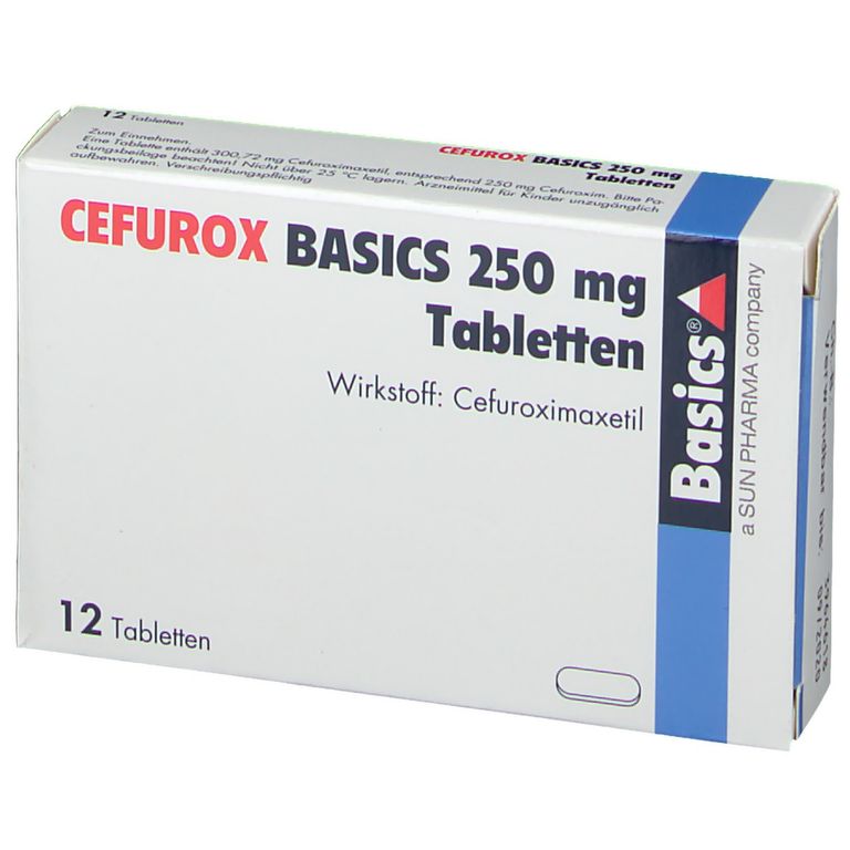 CEFUROX BASICS 250 mg 12 St mit dem E-Rezept kaufen - Shop Apotheke