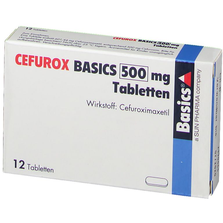 CEFUROX BASICS 500 mg 12 St mit dem E-Rezept kaufen - Shop Apotheke