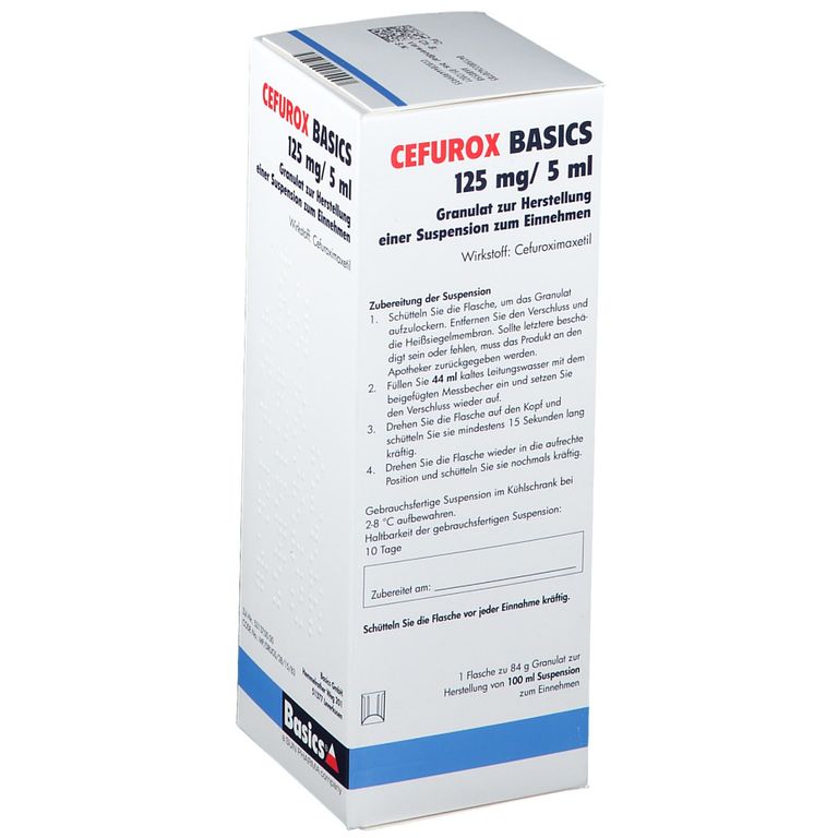 CEFUROX BASICS 125 mg/5 ml 100 ml mit dem E-Rezept kaufen - Shop Apotheke