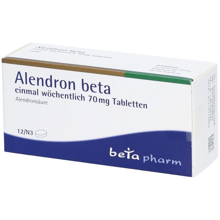 Alendron beta einmal wöchentlich 70 mg 12 St mit dem E-Rezept kaufen ...