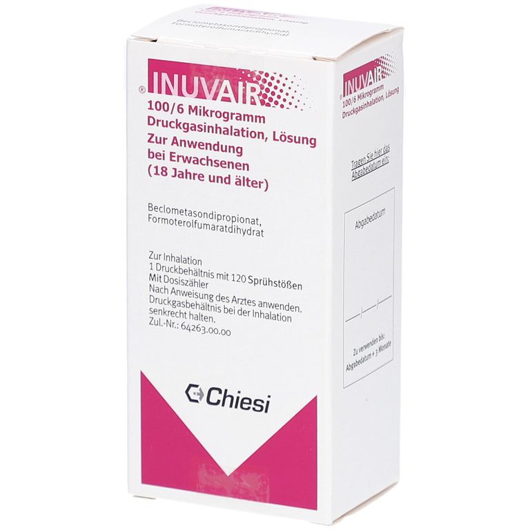 Inuvair® 100/6 µg 1 St mit dem E-Rezept kaufen - Shop Apotheke